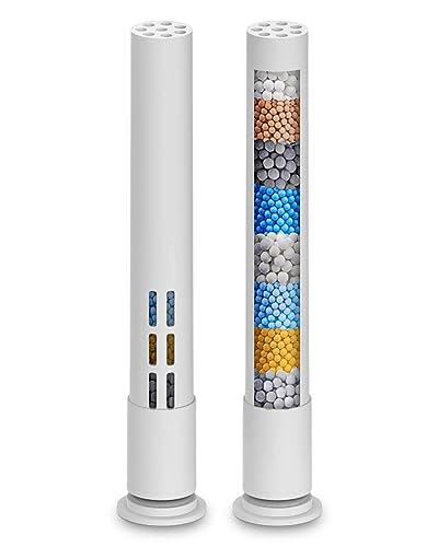 Shower Filter for Handheld Shower Head, Rantizon 2 Pack 15 Stage Replacement Filters for Hard Water Remove Chlorine and Harmful Substances, Suitable for People with Sensitive and Dry Skin and Scalp