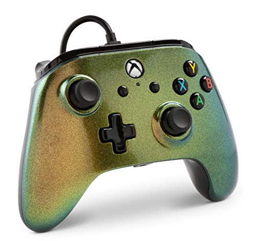 PowerA Enhanced Wired Controller for Xbox One - Cosmos Nova, gamepad, wired video game controller, gaming controller, Xbox One, works with Xbox Series X|S