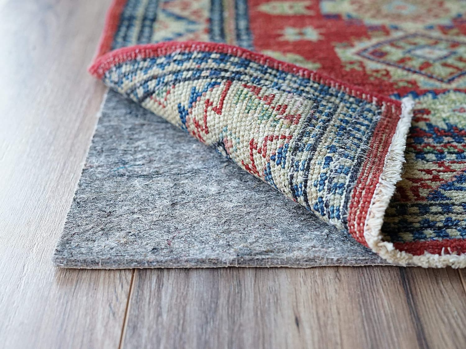 RUGPADUSA - Dual Surface - 8'x10' - 1/4" Thick - Felt + Rubber - Non-Slip Backing Rug Pad - Safe for All Floors