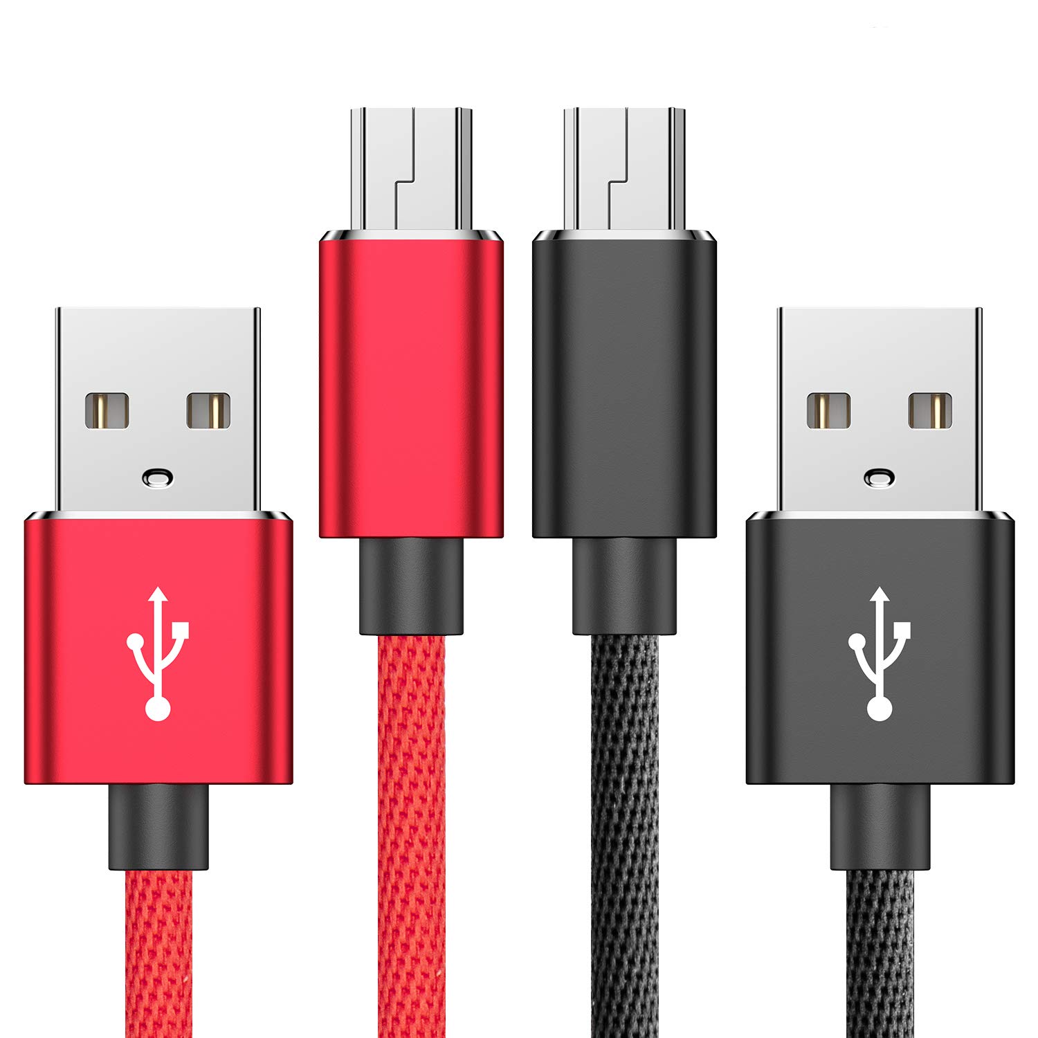 PS3 Controller Charger Charging Cable - 2 Pack 10FT Long Nylon Braided 5 Pin Mini USB Data Sync Cord for Playstation 3, Dualshock 3, PS Move, TI84 Plus CE, GoPro Hero 3+, Cell Phones, MP3 Players