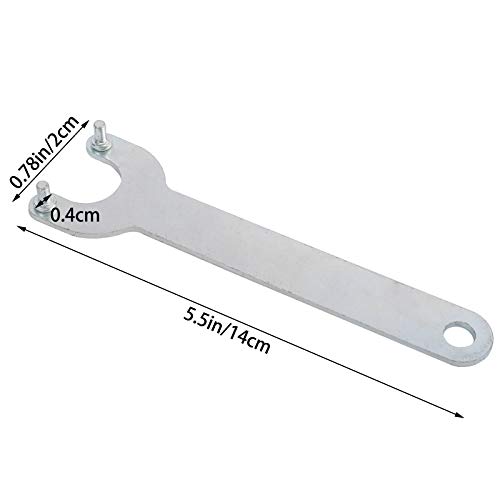 WerkWeit Grinder Angle Spanner Wrench Flange Nut Kit, 1PCS Angle Grinder Flange Wrench and 6PCS Flange Nuts, Compatible with Dewalt Bosch Black Decker Ryobi Makita(4.5" 5" 5/8-11)
