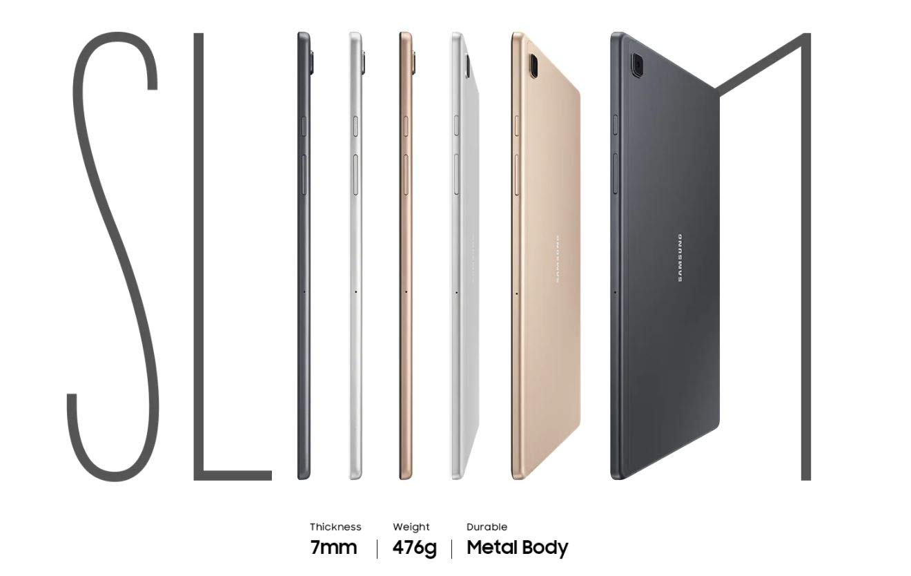 SAMSUNG Galaxy Tab A7 10.4" 2020 (64GB, 3GB) Wi-Fi Only Android 10 One UI Tablet, Snapdragon 662, 7040mAh Battery, SM-T500 (64GB SD Bundle, Dark Gray)