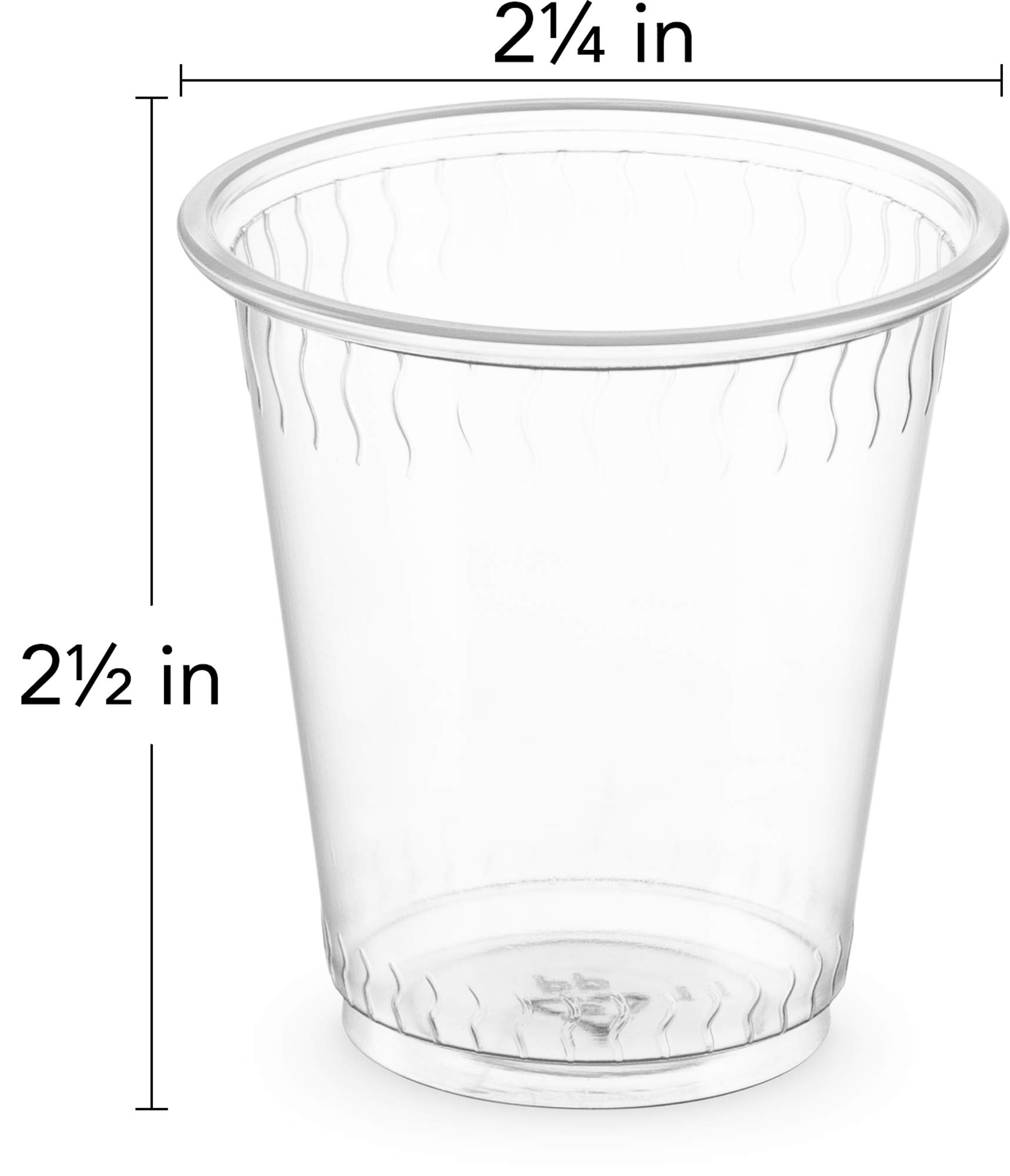 PLASTICPRO 3 Oz Disposable Plastic Clear Drinking Cups [2400 Count]