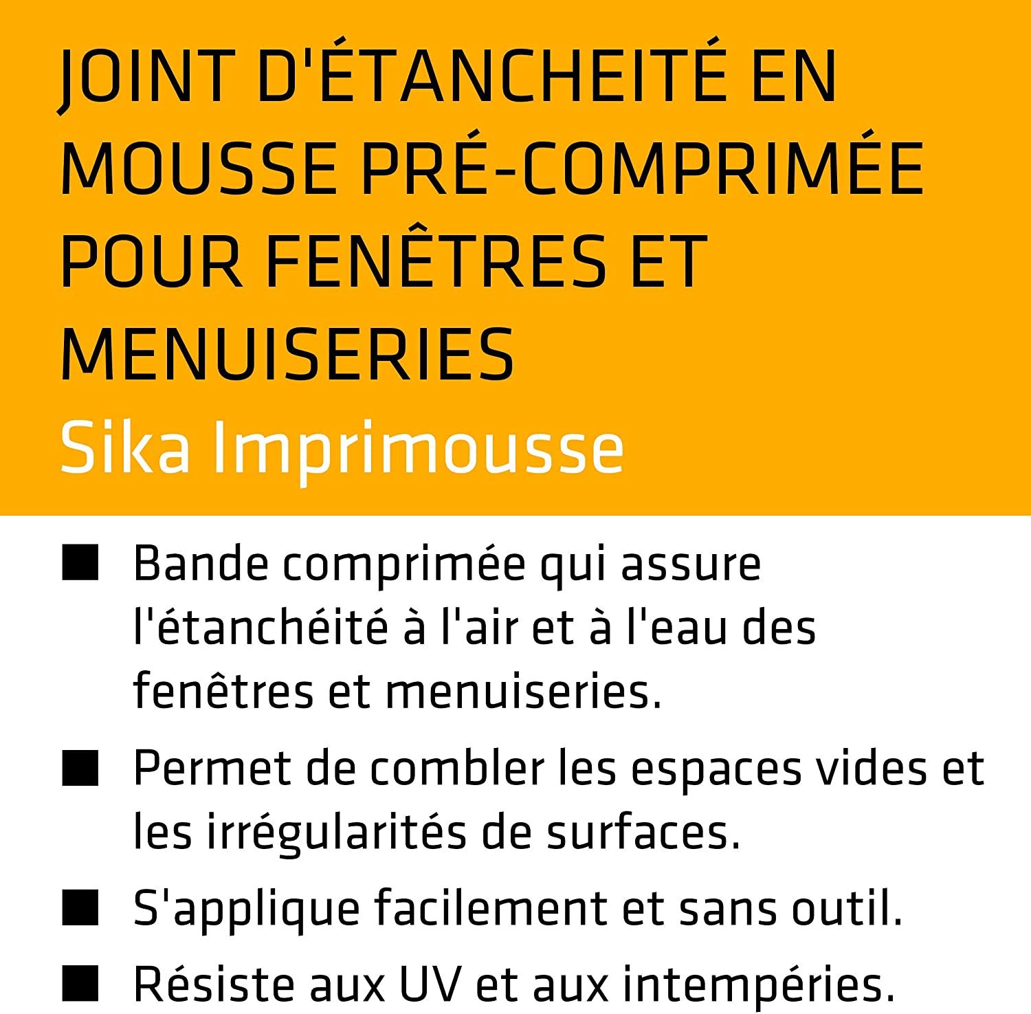 Sika Print 15/2-5 mm Compressed Strip for Windows and Joinery, 10 m