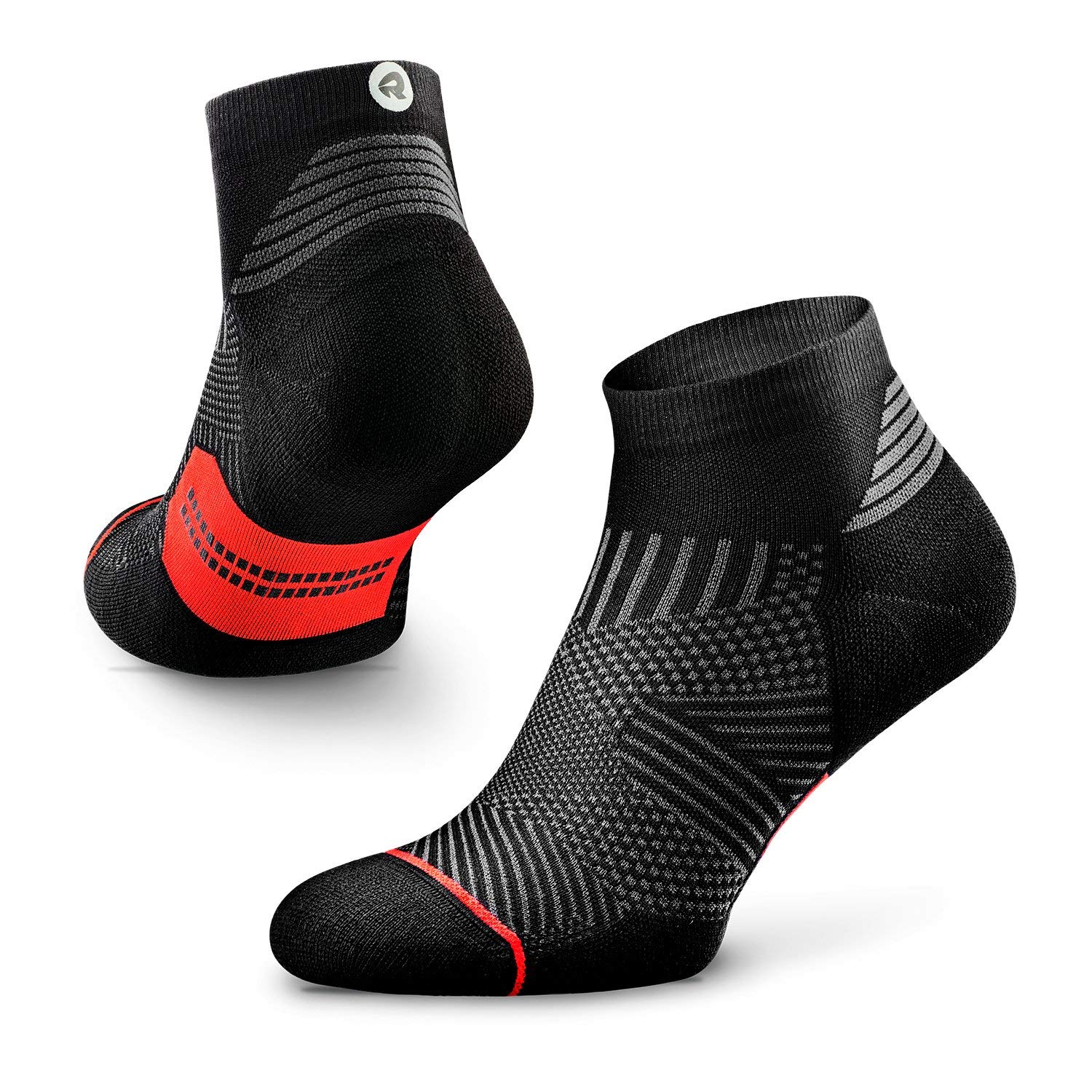 Rockay Flare Running Socks for Men and Women, Cushion, Quarter Cut, Arch Support, 100% Recycled, Anti-Odor (1 Pair)