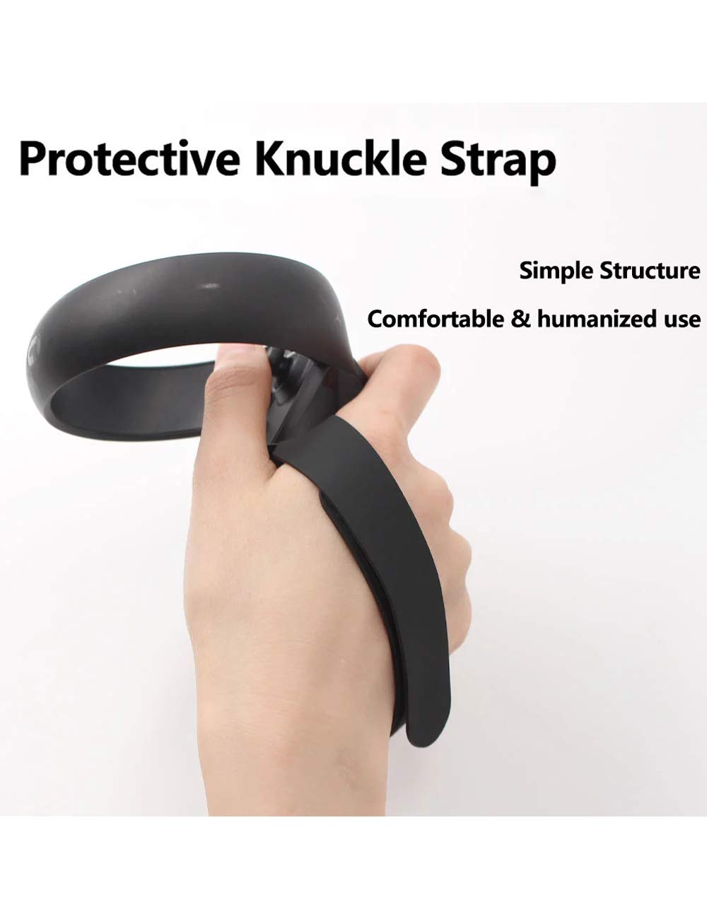 Silicone VR Touch Controller Grip Cover, Anti-fall Knuckle Strap, Sweatproof Joystick Cover for Oculus Quest/Rift S
