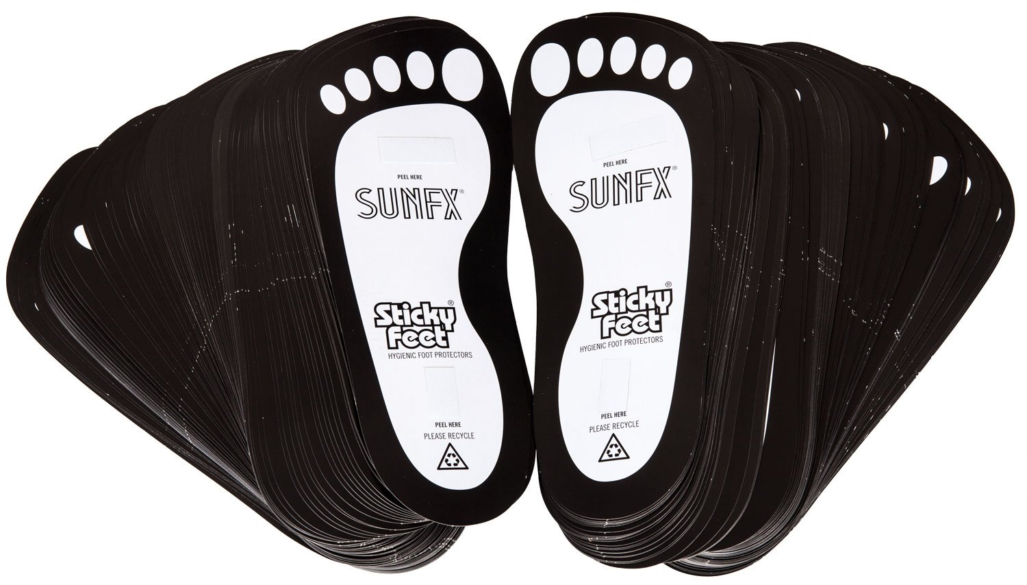 SunFX Disposable Sticky Feet Protectors (25-PAIRS) Spray Tan Feet Protector Pads for Sunless Airbrush Tanning
