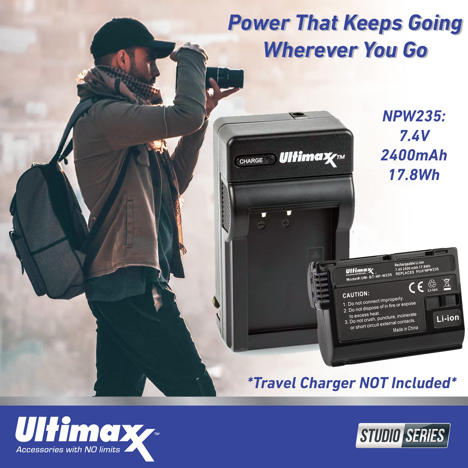 Ultimaxx Advanced FUJIFILM X-T5 with 16-80mm Lens (Silver) Bundle - Includes: 128GB Extreme Memory Card, 2X Replacement Batteries, Universal Speedlite, Camera Backpack & Much More (35pc Bundle)