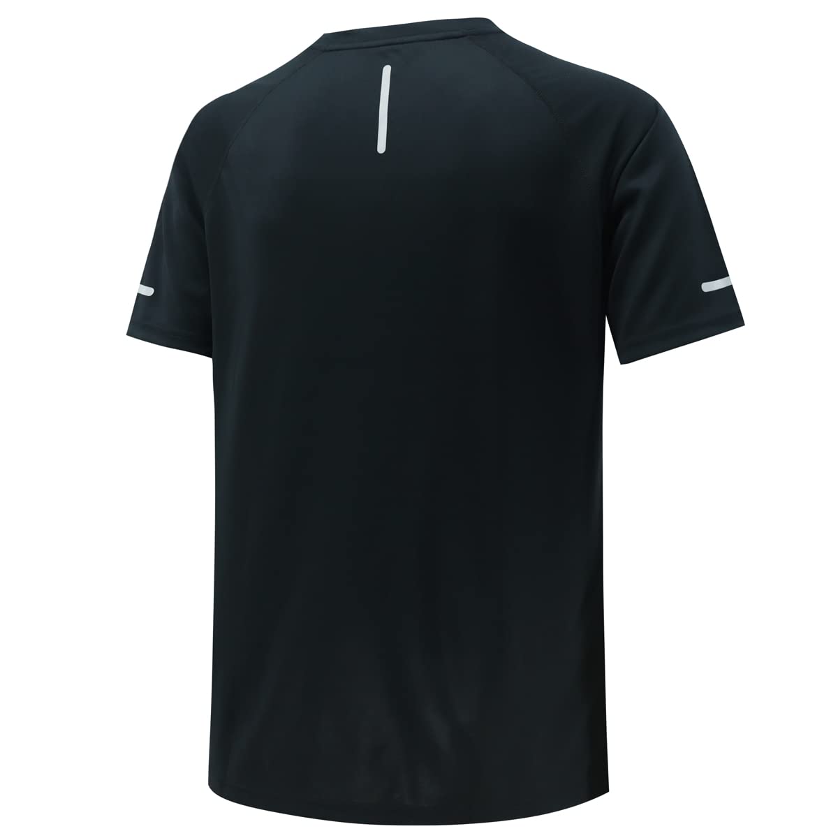 Workout Shirts for Men | Dry Fit Shirts Moisture Wicking - Gym Shirts Men Short Sleeve - Running Athletic Shirts (Large, 5-Pack Black, Black, Black, Black, Black)
