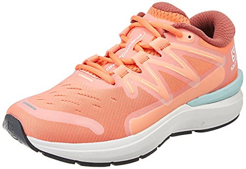 Salomon Sonic 4 Confidence Running Shoes for Women, Persimon/White/Ebony, 7