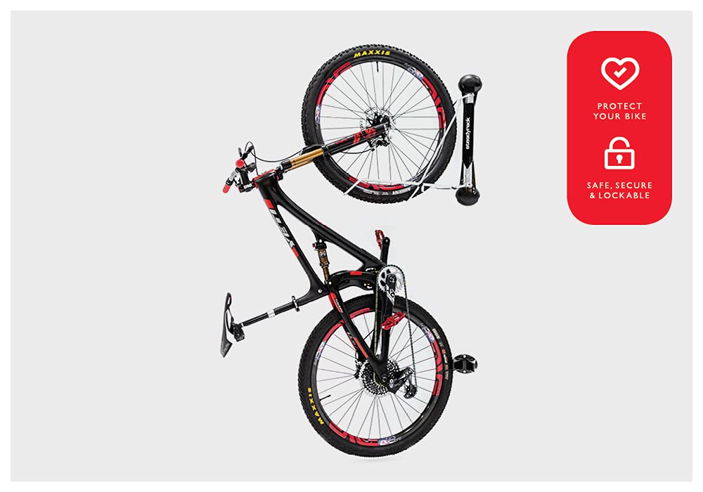 Steadyrack Bike Racks - Mountain Bike Rack - Wall Mounted Bike Rack Storage Solution for Your Home, Garage, or Bike Park - 2 Pack