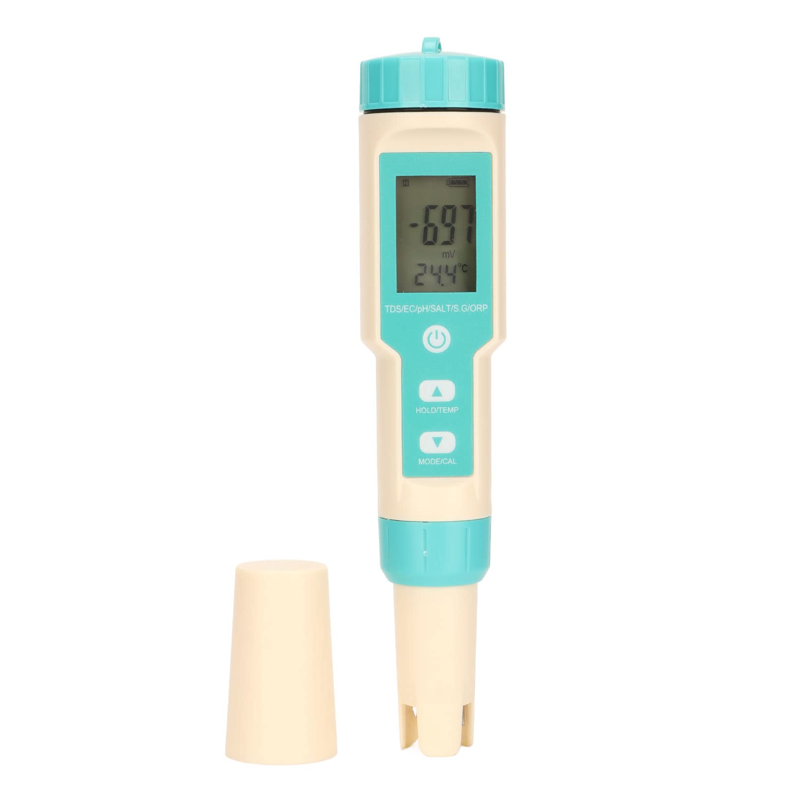 Water Quality Test Pen, 7 in 1 Design Pool Water Test Kit,PHTester Digital 0 °C-60 °C Range, High Pen Tester for Swimming Pools and SPA Aquaponic Aquariums