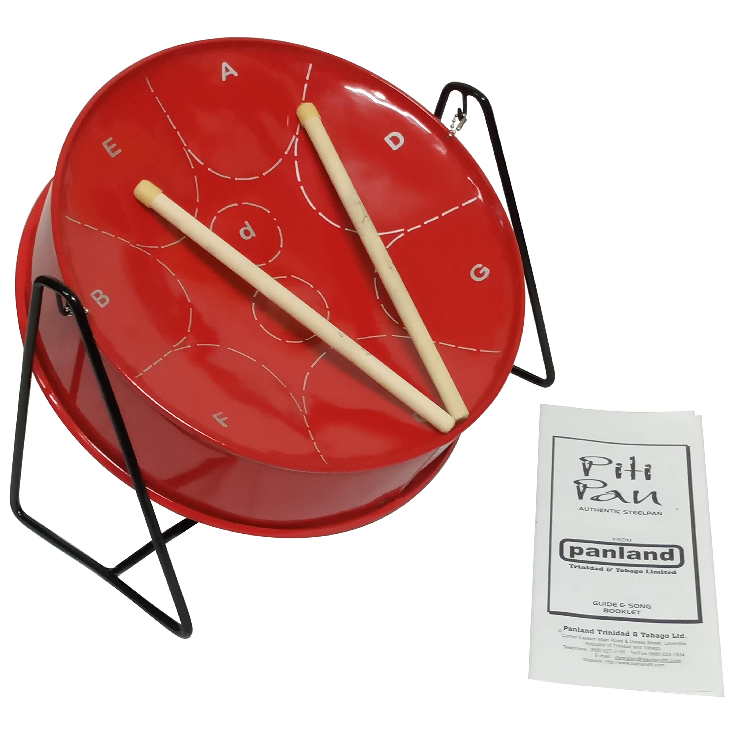 Steel Drum (Steelpan) 10 Inches with Easy Instructions for Beginners (Red)