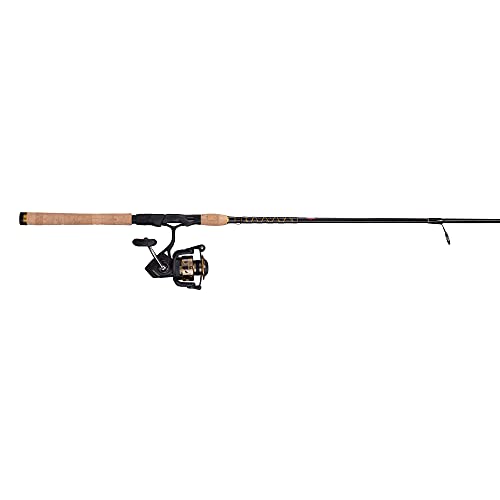 PENN 7’ Battle III Fishing Rod and Reel Spinning Combo, 7’, 1 Graphite Composite Fishing Rod with 6 Reel, Durable, Break Resistant and Lightweight,Black/Gold