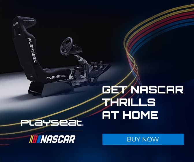 Playseat Evolution Pro Sim Racing Cockpit | Comfortable Racing Simulator Cockpit | Compatible with all Steering Wheels & Pedals on the Market | Supports PC & Console |Nascar edition