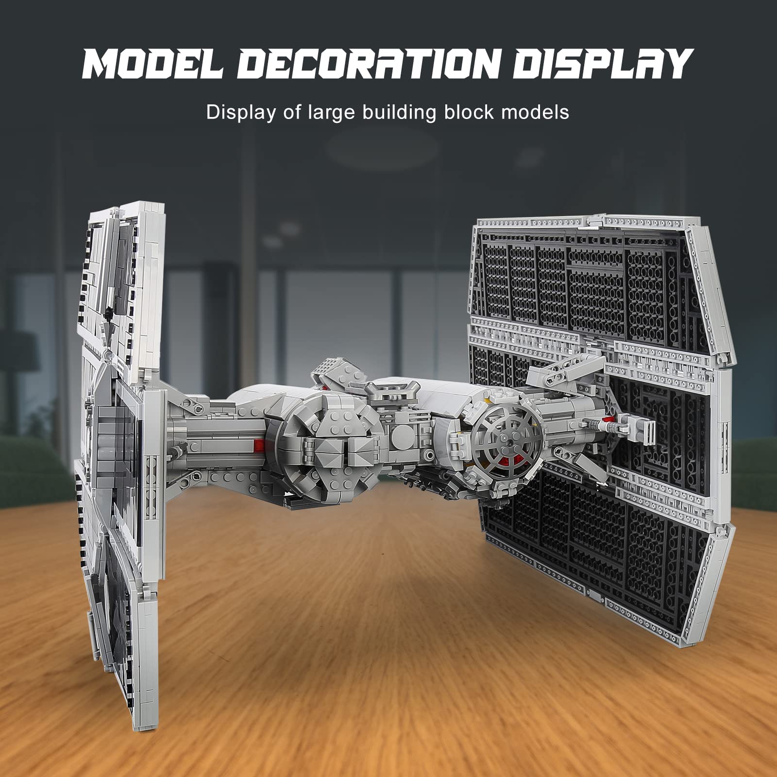 WLOXBKF MOC Imperial TIE Fighter Building Kit;Spaceship Model Kits, 3616+Pcs Star Plan Toys UCS Collectible Set for Adults, STEM Projects Educational Birthday Gifts Blocks