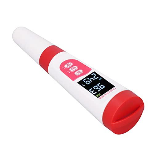 Water Quality Test Pen, High Sensitivity Digital Water Tester Multifunctional Auto Temp Compensation Glass Electrode for Swimming Pool