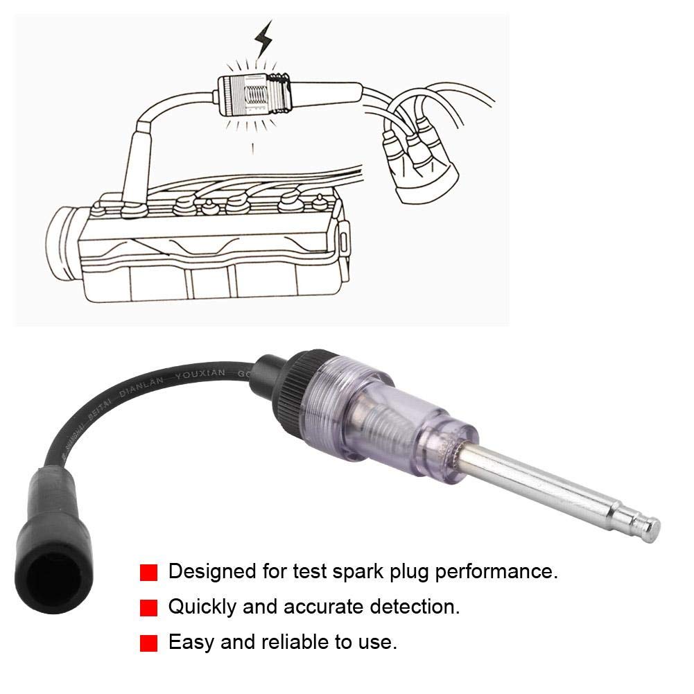 Spark Tester,Car Spark Plug Adjustable Ignition System Coil Tester Detector Auto Diagnostic Tool