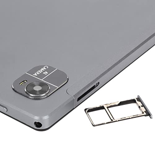 PenRux 10.1in Tablet, Smart Tablet Dual Camera and Speakers 1920x1200 Resolution 8GB RAM 128GB ROM for Entertainment for Studying (Grey)