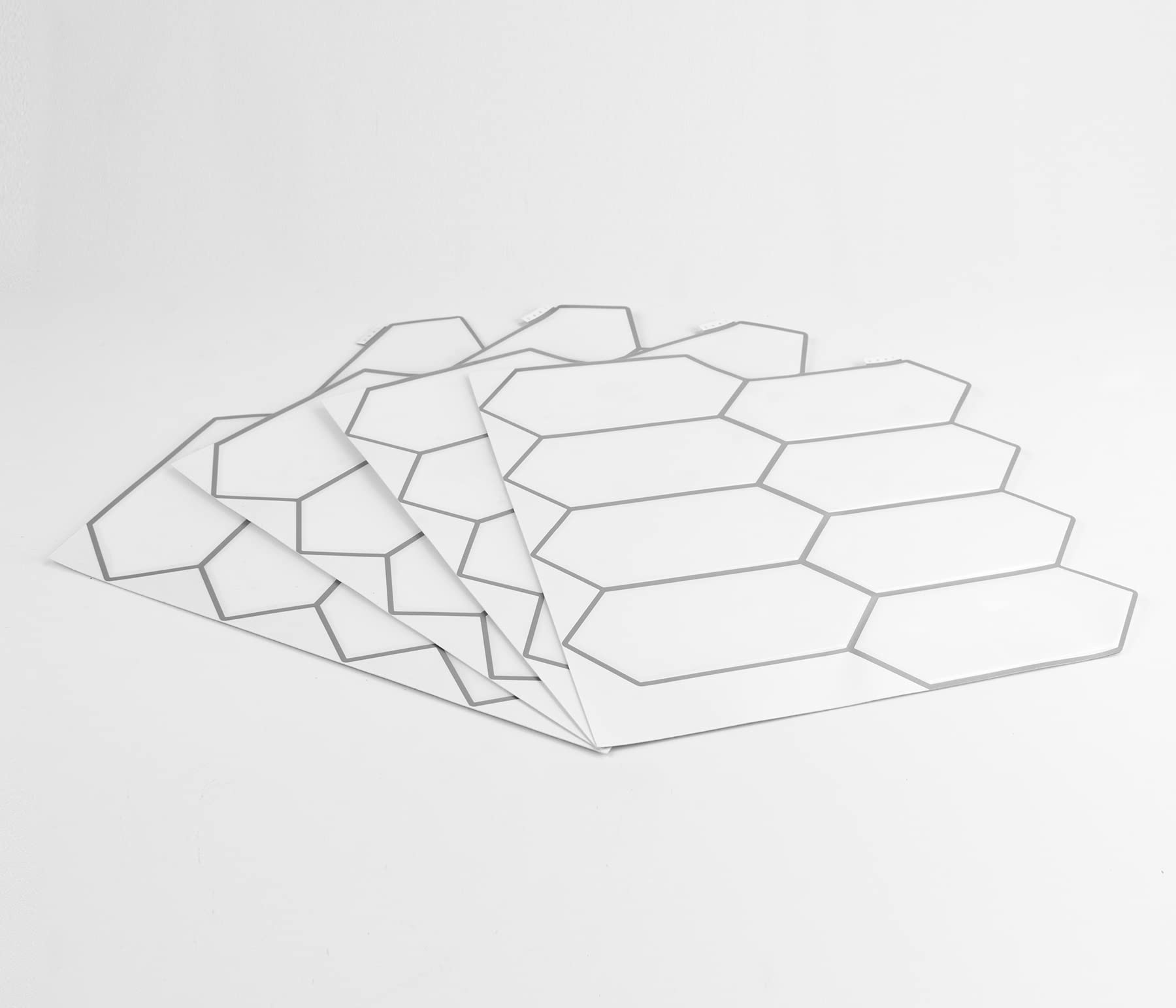 WallPops NH3972 Rhombus Backsplash Tile, White & Off-White 10 inch x 10 inch