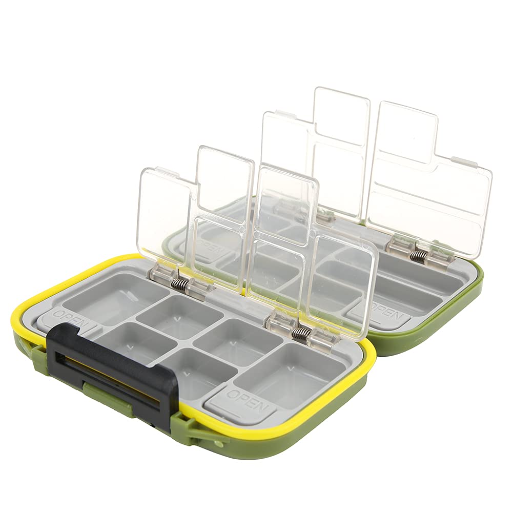 Yeuipea Tackle Box Organizer - Robust ABS Waterproof Fishing Storage Solution, Features Easy-to-Use Lever Lock & Clear Inner Cover, Ideal for Storing Bait, Lures, Hooks & More