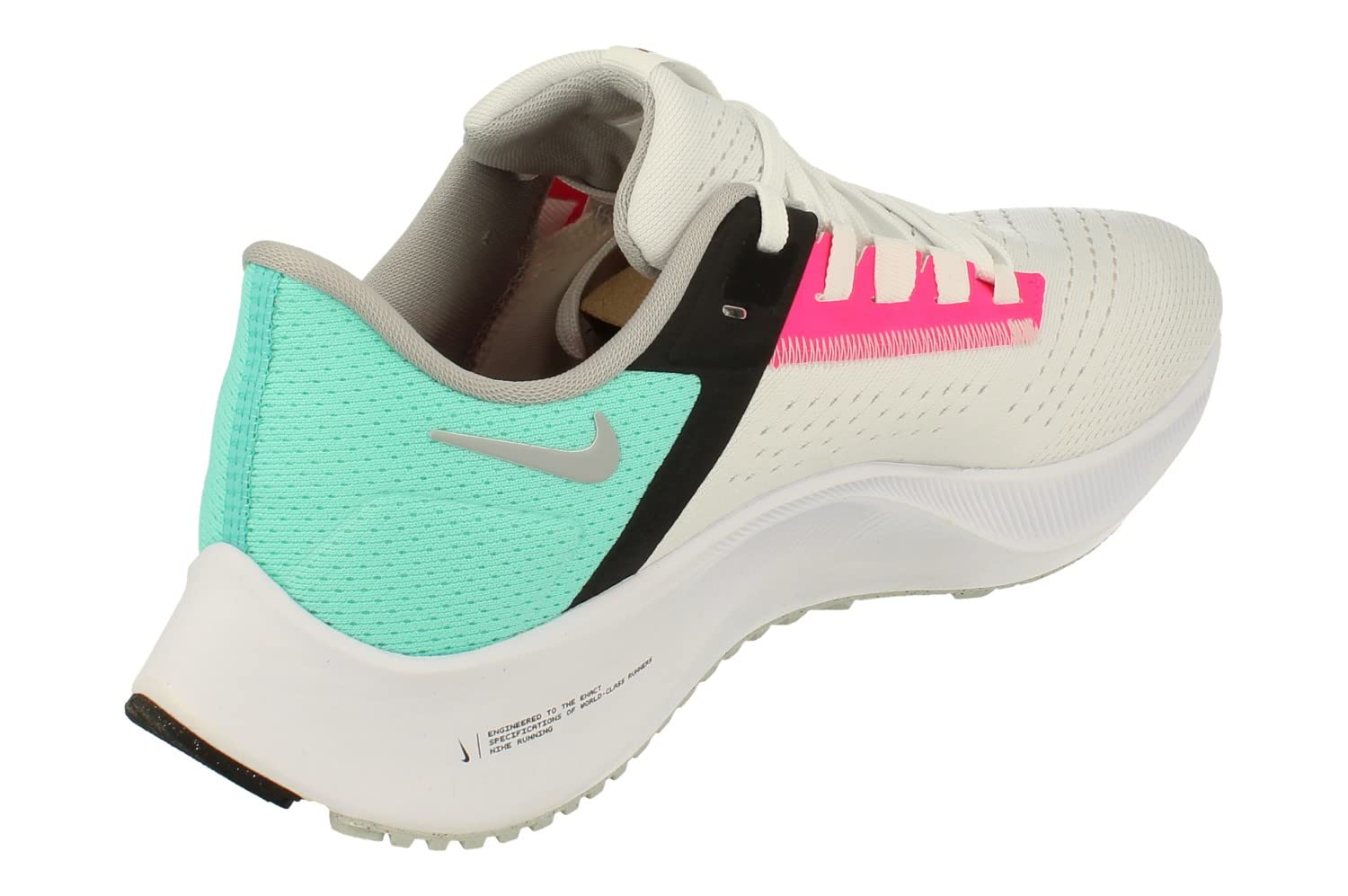 Nike Air Zoom Pegasus 38 Mens Running Trainers CW7356 Sneakers Shoes, White Wolf Grey Hyper Pink 102, 10.5