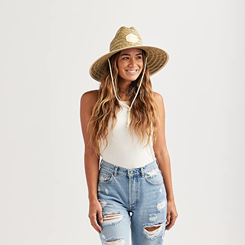Straw Hat for Men & Women |Lifeguard Hat, Beach Hat & Sun Hat | Wide Brim for Sun Protection | One Size | Sunshine | Hemlock