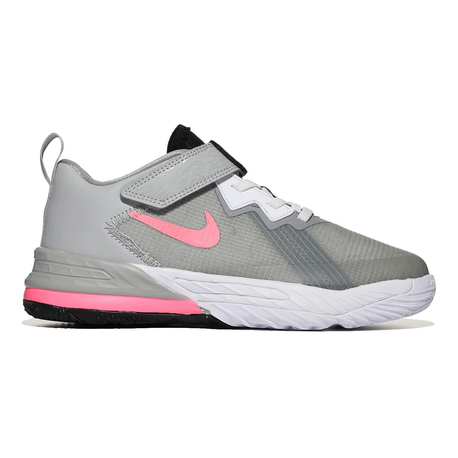 Nike Boy's Lebron XVIII Low (PS) (Little Kid) Light Smoke Grey/Sunset Pulse/Black/White 3 Little Kid M