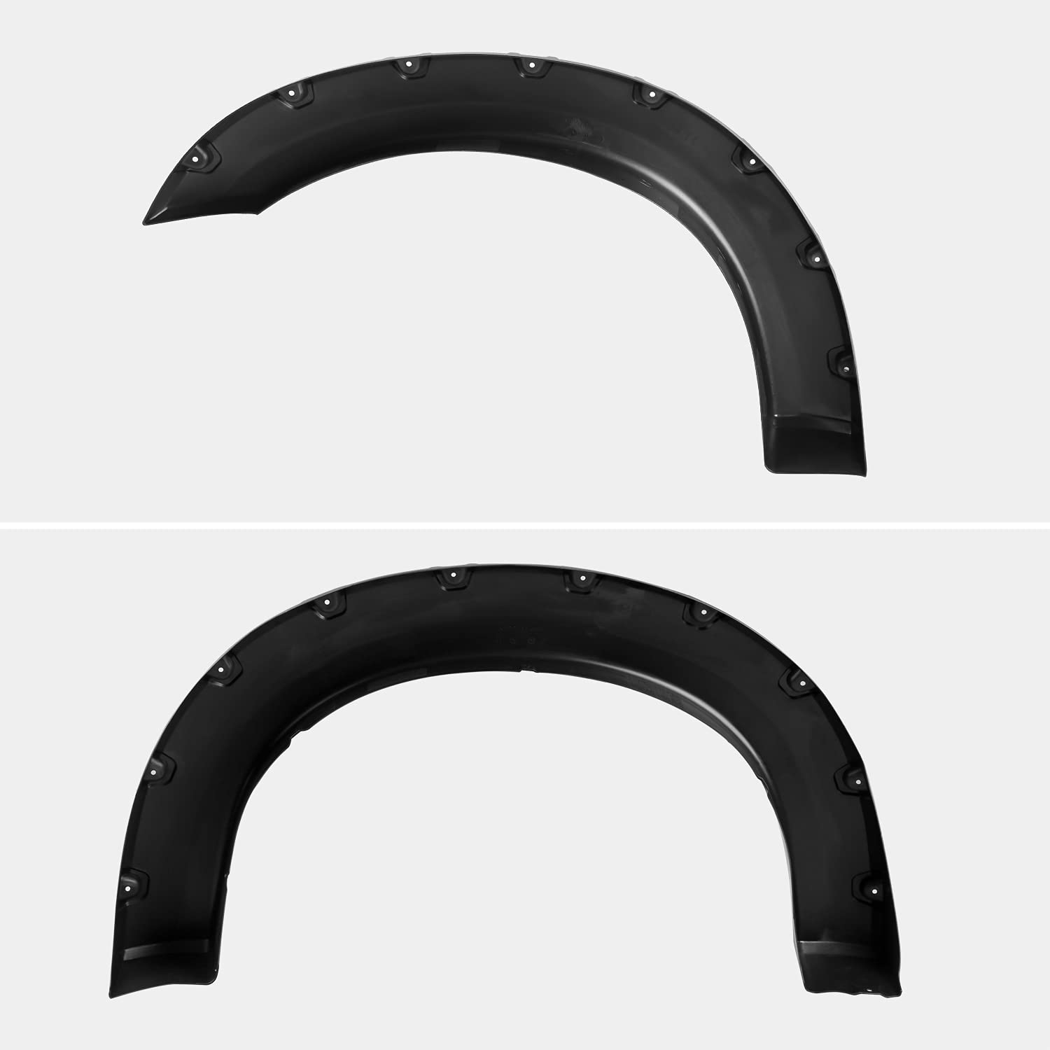 Spec-D Tuning 4PC Front + Rear Black Fender Flare Wheel Cover Compatible with 1999-2007 Ford F250 F350 F450 Super Duty
