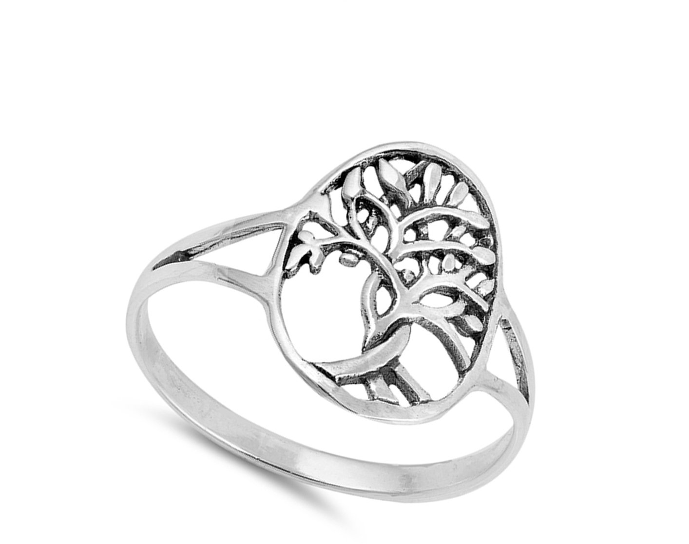 Oxidized Tree of Life Twisted Roots Ring New 925 Sterling Silver Band Size 9