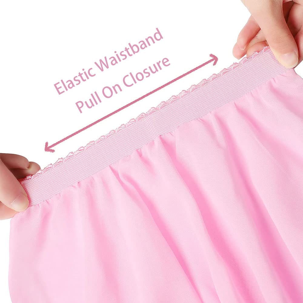 Wanlvhu Ballet Wrap Skirt Sheer Chiffon Dance Skirt for Girls Women Black