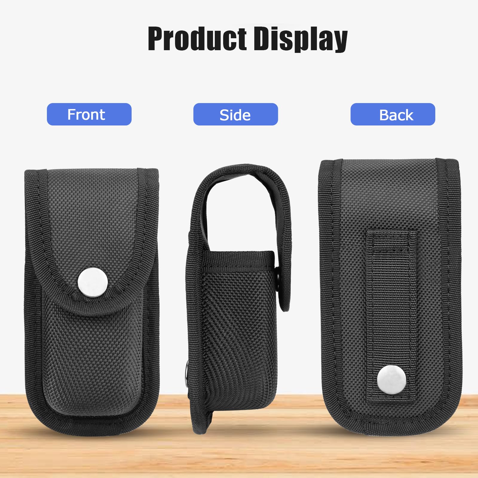 Pepper Spray Holster, OC/Mace Spray Holder Pouch for Duty Belt for MK3 MK2 Canister, Molle Top Flap Molded Nylon Case for Police Security LE Ullnosoo