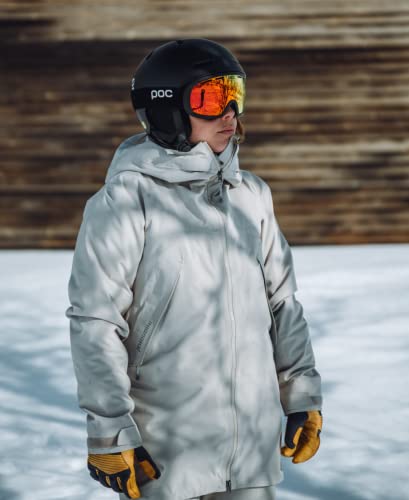POC, Fovea Mid Clarity Goggles for Skiing and Snowboarding, Uranium Black/Spektris Orange, One Size