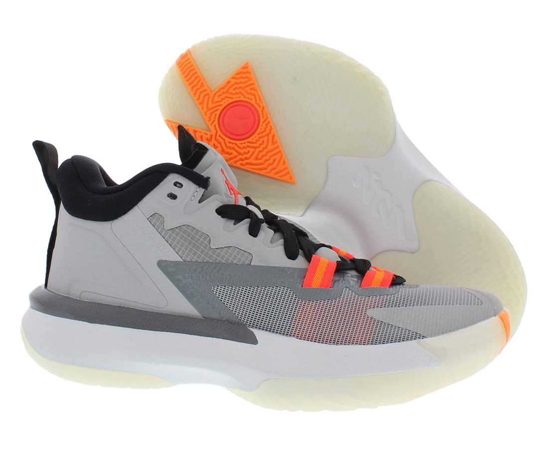 Nike Jordan Kids Zion 1 Basketball Shoe (6.5, Light Smoke Grey/Total Orange, Numeric_6_Point_5)