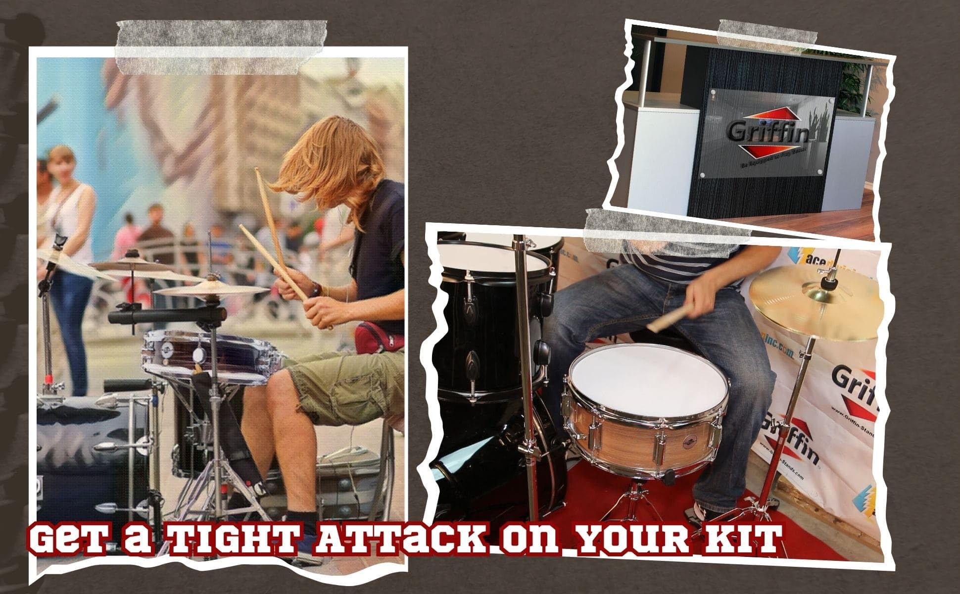 Piccolo Snare Drum 13" x 3.5" by GRIFFIN | 100% Poplar Wood Shell with Zebra Wood Finish & Coated Drum Head | Professional Marching Drummers Percussion Instrument with Bright Tone & Brilliant Attack
