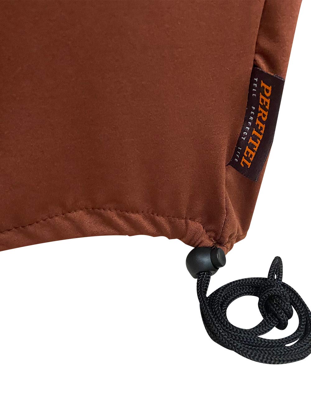 Perfitel Universal Portable Air Conditioner Cover Dust Proof Sunshade Fabric Covers with Telescopic Rope AC Cover Protector Defender - Full Winter AC Cover Indoor Protection (Brown)