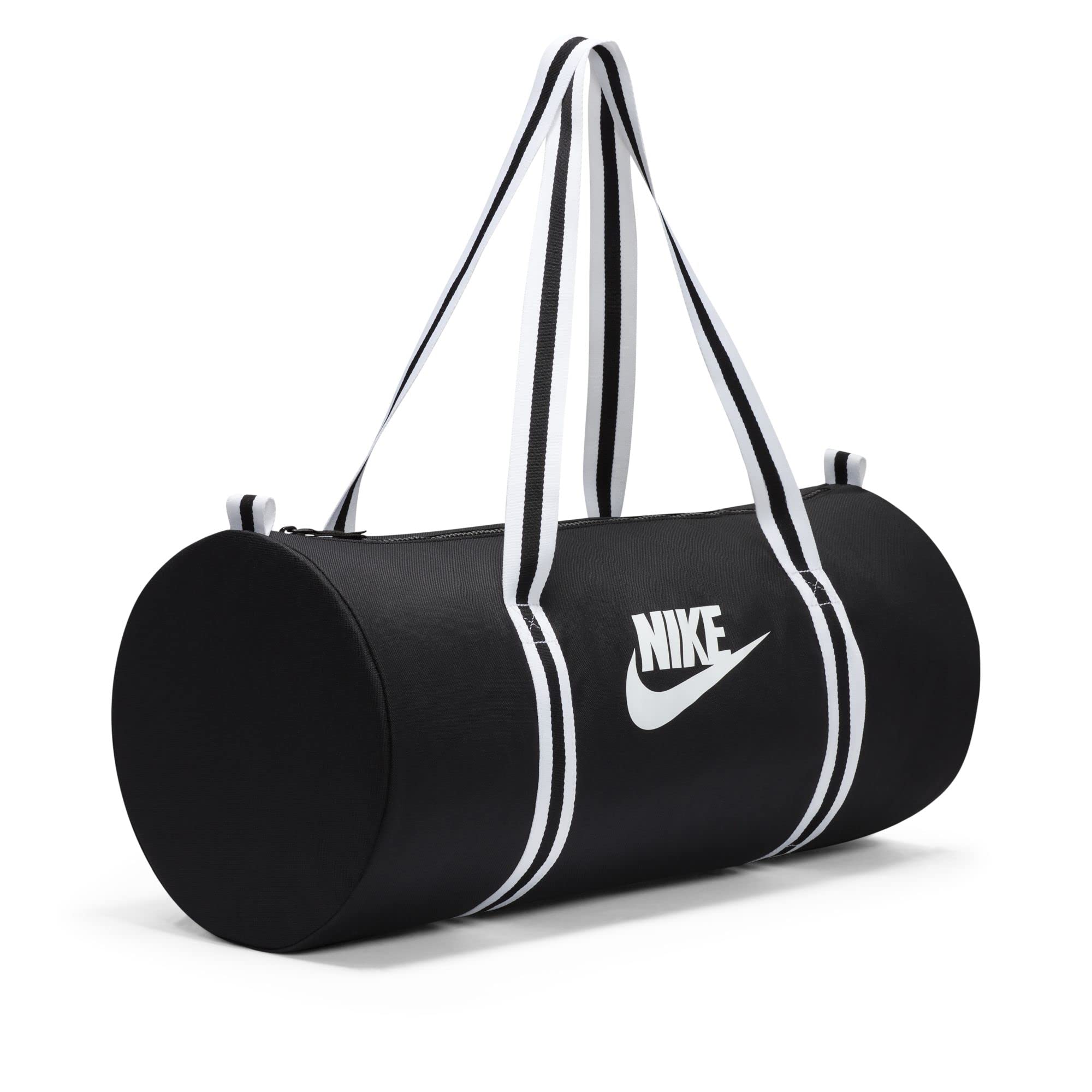 Nike Swoosh Unisex Heritage Duffel Bag - Black/White - DQ7611-010