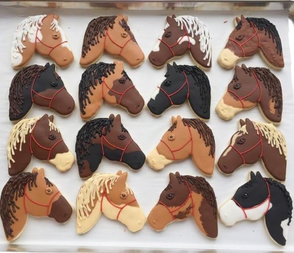 Western Horse Cookie Cutter 2 Piece Set from The Cookie Cutter Shop - Horseshoe & Horse Head Cookie Cutters β Tin Plated Steel Cookie Cutters