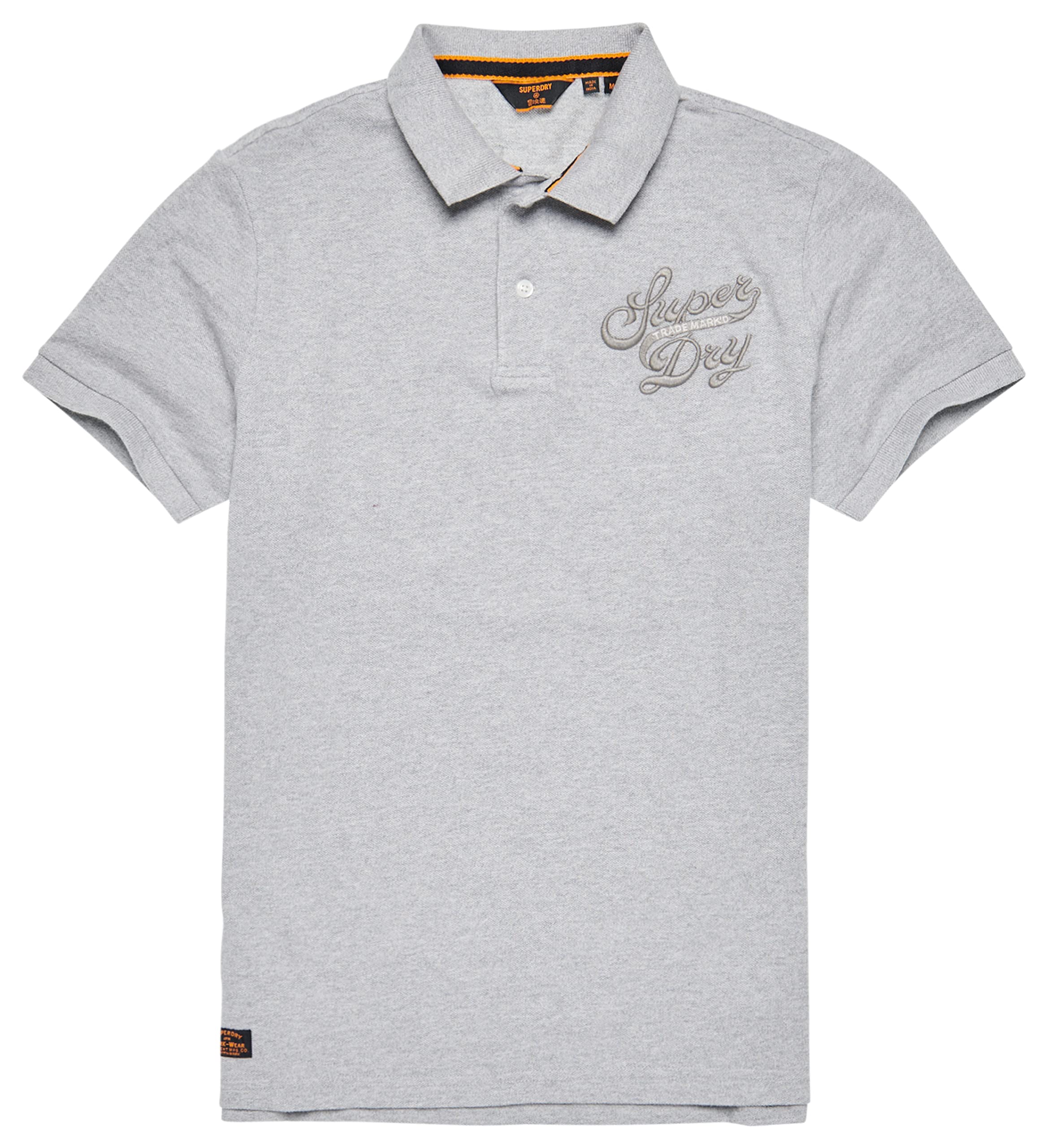 Superdry Men's SUPERSTATE Polo, Grey Grit, XX-Large