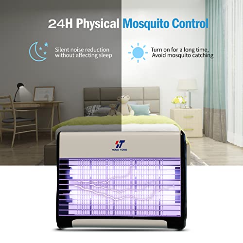 YONGTONG Set n Zap!Indoor High-Powered 3000V Electric Mosquito Killer, Pest Control Bug Zapper with 20W Light for Moth, Wasp, Fly, Mosquito Lamp for Apartment, Kitchen, Office, Restaurant