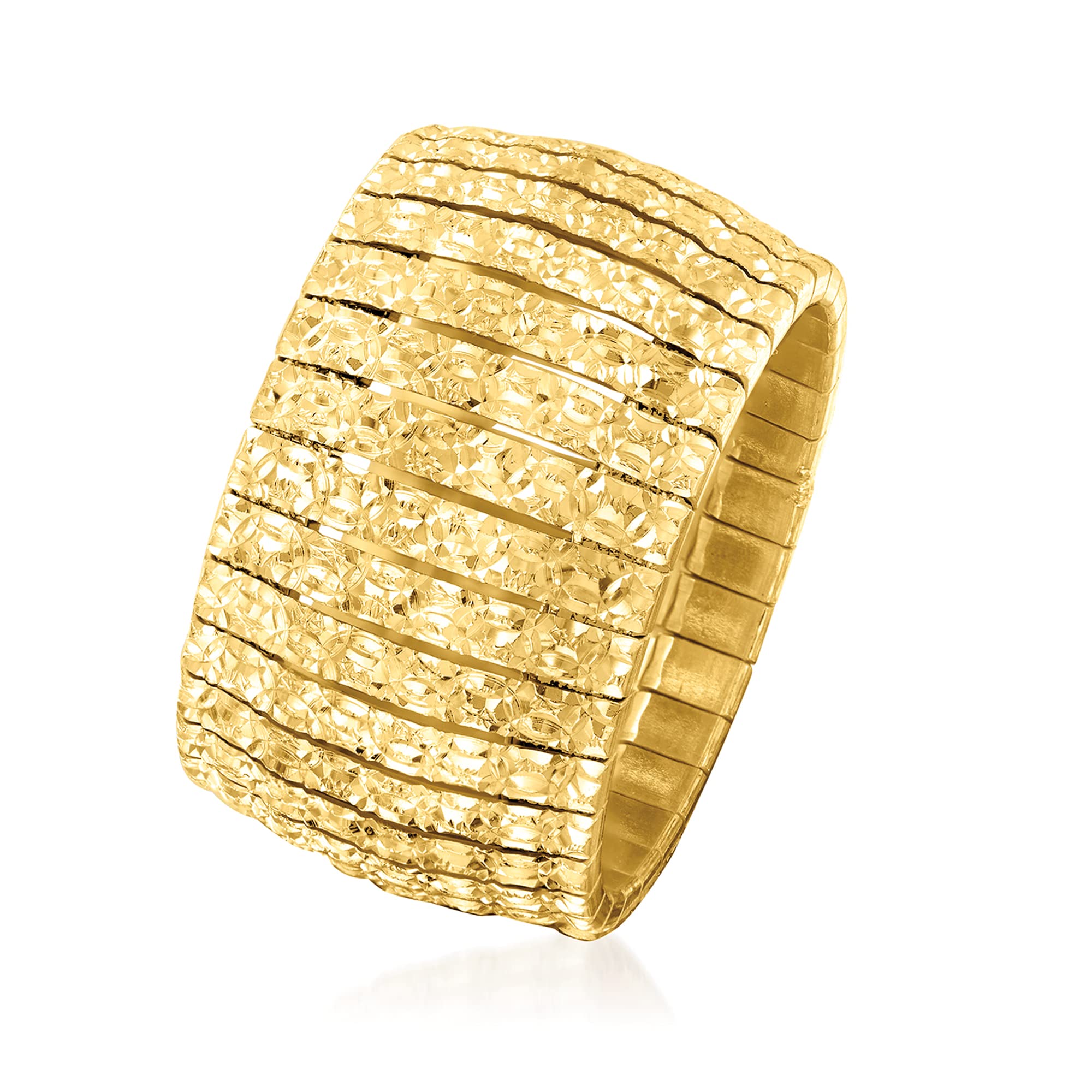 Ross-Simons Italian 18kt Yellow Gold Over Sterling Silver Cleopatra Ring. Size 5