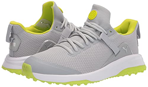 PUMA Men's Fusion Evo Golf Shoe, High Rise-Limepunch, 10