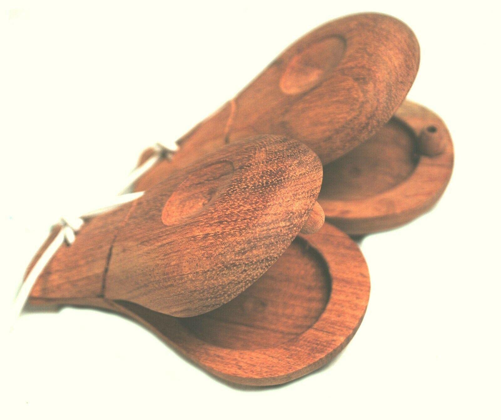 Pair of Traditional Wooden Spanish Flamenco Castanets made from Rosewood