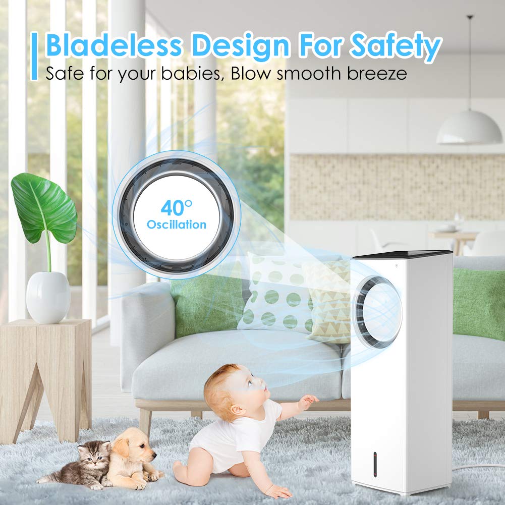 Personal Air Conditioner Fan, Portable Air Cooler, Mini Air Conditioner Evaporative Cooler For Desk Top With 2H/4H Timer, Adjustable 3 Speeds Misting Personal Space Cooler For Home, Office