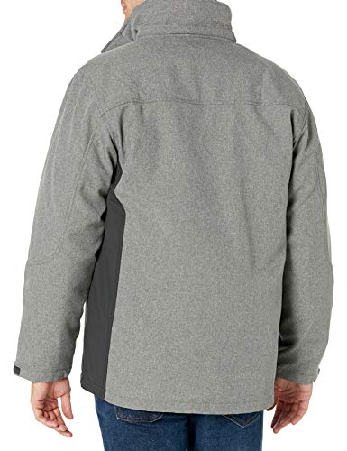 Reebok Men's Soft Woven Jacket, Grey HTHR/Charcoal, XL
