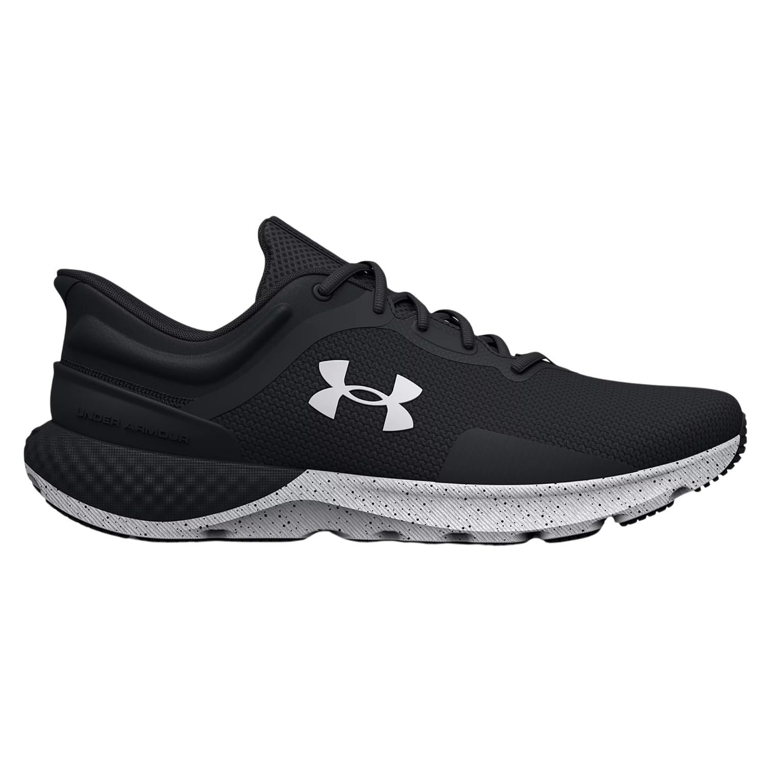 Under Armour Women's Charged Escape 4 Running Shoe, (002) Black/Black/White, 8