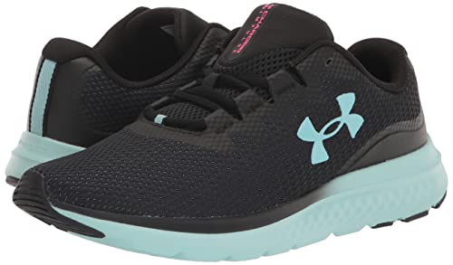 Under Armour Women's Charged Impulse 3 Running Shoe, (003) Black/Black/Still Water, 8.5, US
