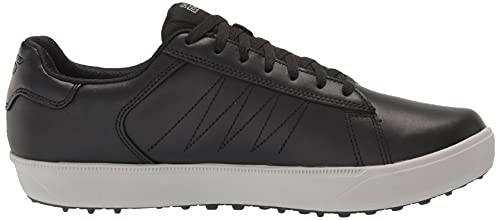 Skechers Men's Drive 4 Lx Waterproof Golf Shoe, Black/Gray, 9