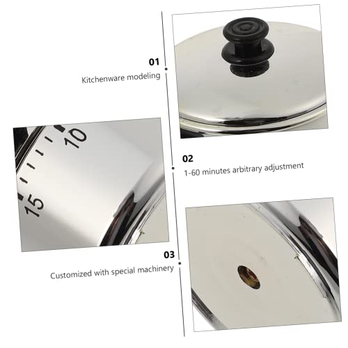 Yardwe 60 Timer Mechanical Rotating Alarm Sound Down Tools Game Kitchen Alarm Clock Cooking time Reminder Alarm counters Work Tools Alarm for Baking Plating Clockwork Portable to Rotate