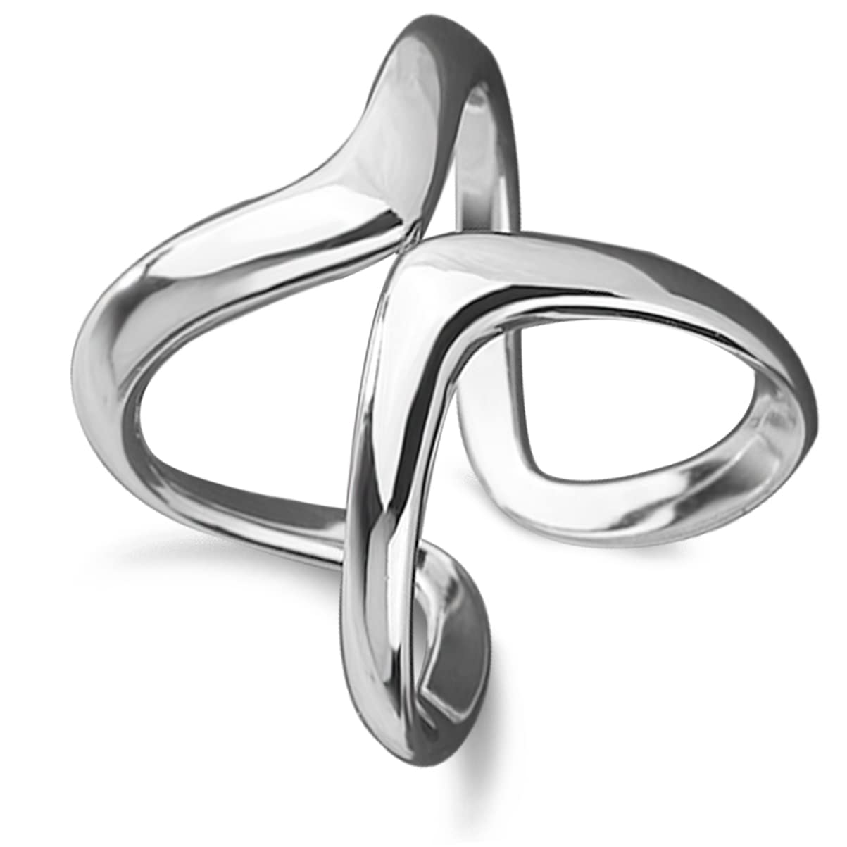 Womens Open Simple Multi Lines Ring,Adjustable Adjust S925 Sterling Silver Fashion Thumb Index Finger Ring Jewelry for Women Girls, silver, Agate